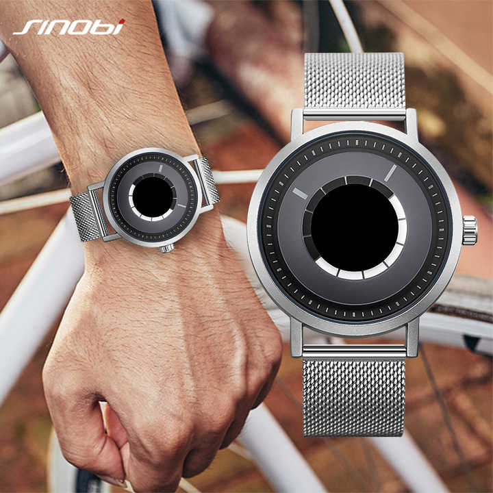 SINOBI S9800G Men's Watch - Unique Rotating Dial Design