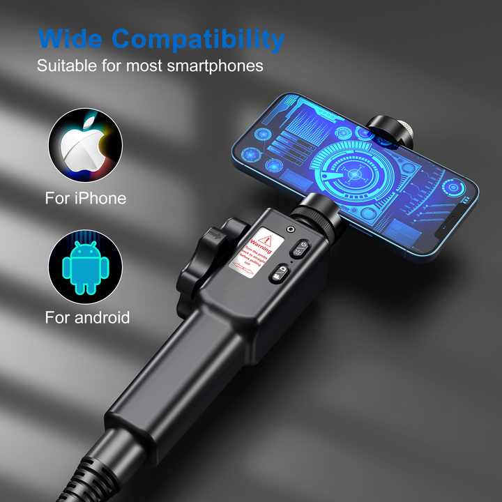 Ralcam 4 Way Cellphone Articulating Borescope 6.2MM Handheld Visual ...