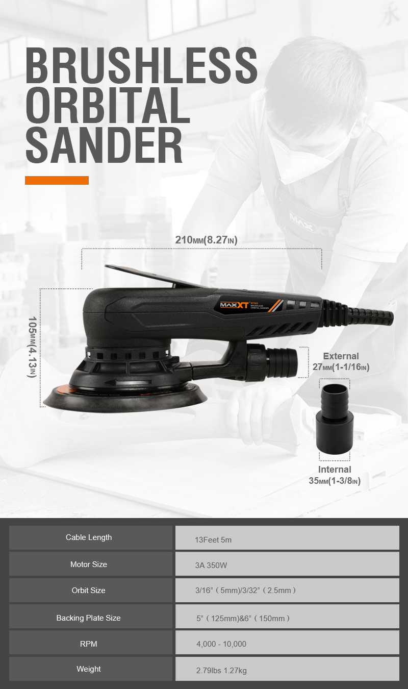 Popular Design Random Electric Dustless Brushless 220V Orbit Machine ...