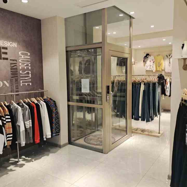 2-3 Person Panoramic Glass Elevator Simple Electric Residential Lifts ...