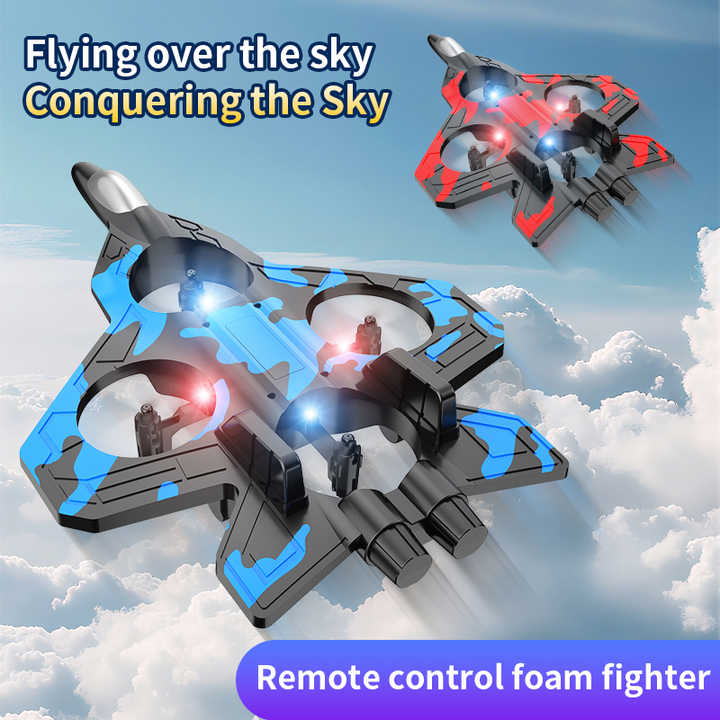 360° Flip Jet Fighter with LED Remote Control Aircraft Drone with ...