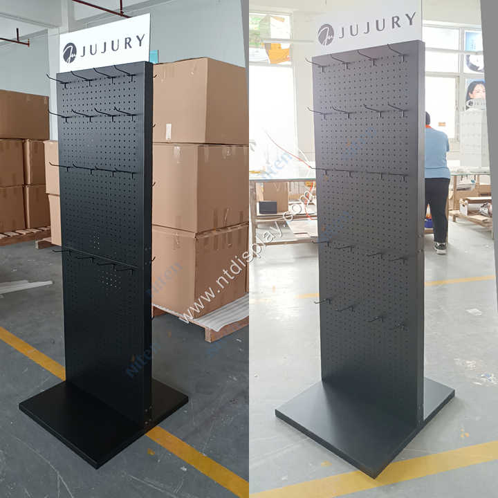 Rotating Floor Freestanding Rack Pos Cell Phone Accessory Metal Hook ...