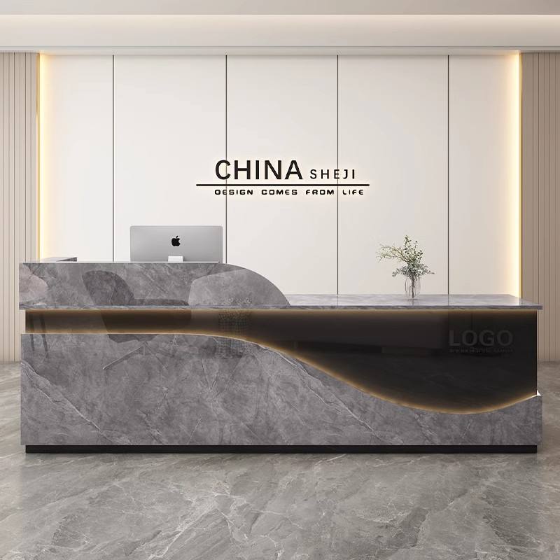 Front Desk Reception Desk Modern Simple Design Stain-resistant ...
