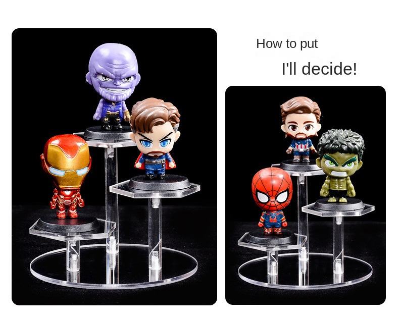 Modern Transparent Acrylic Plexiglass Hand-Made Blind Box Doll Display ...