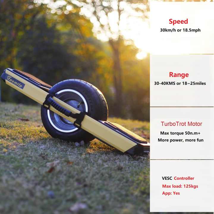 Gosmio X5 Electric Unicycle - 35km/h Self Balancing Scooter