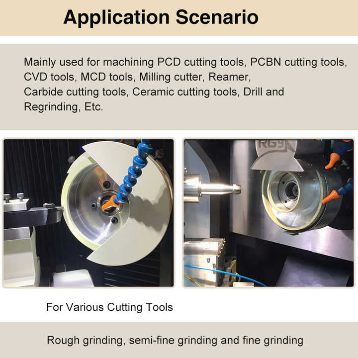 6A2 PCD Saw Blade Sharpening Vitrified Bond Diamond Grinding Wheel PCD PCBN CVD Tools Grinding ...