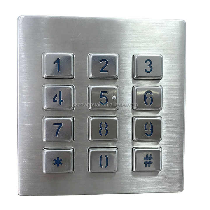 3*4 Capacitive Access Control Keypad Matrix LED Illuminated Metal ...