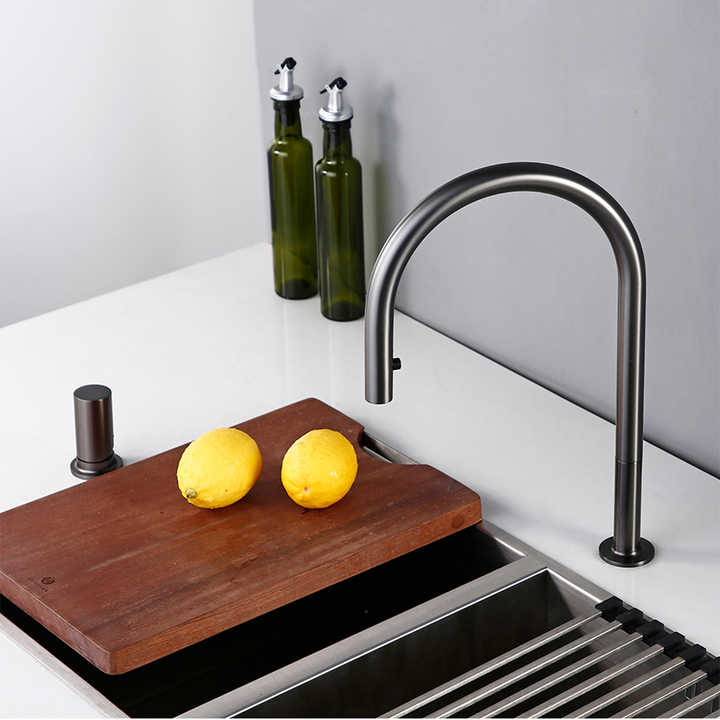 Faucet Factory Single Level Metered Faucets Contemporary Pull Down ...