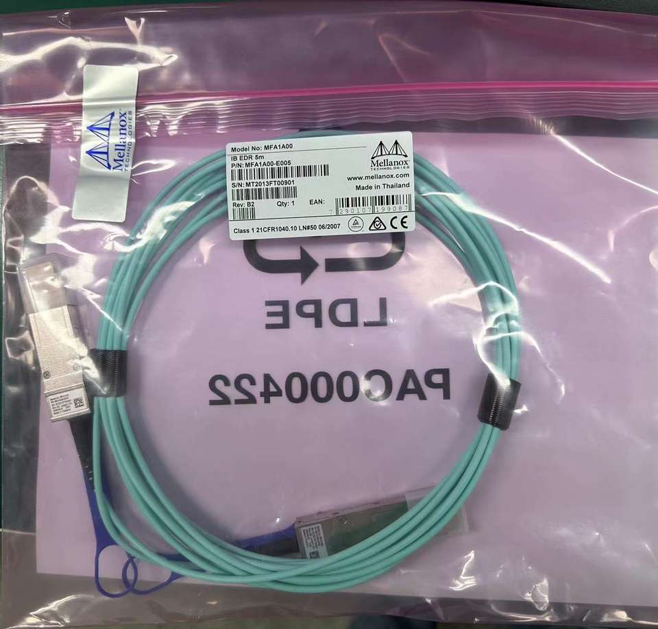 MFA1A00-E005 Mellanox Active Optical Cable InfiniBand EDR up to 100Gb/s ...