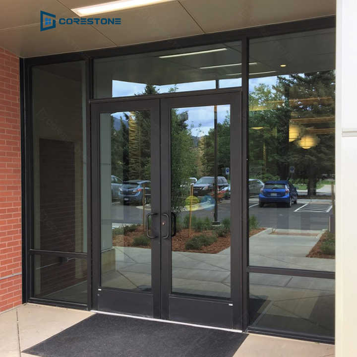 Customized Commercial Shop Door Quick Escape Push Glass Aluminium Front ...