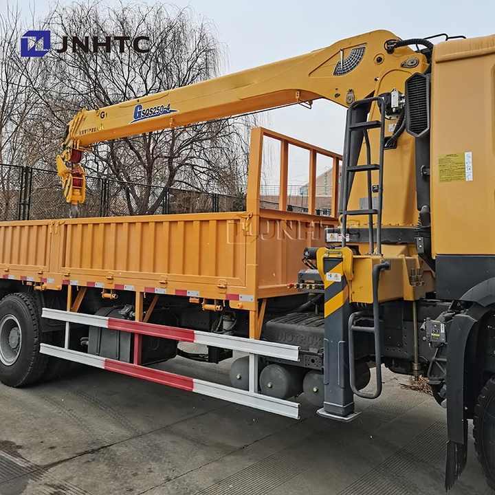 New HOWO 6X4 10T Flatbed Dropside Cargo Crane Truck With Straight Arm ...