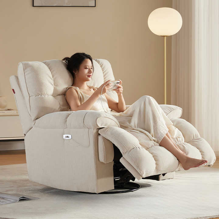 Sans Luxury White Adjustable Footrest - Ergonomic Lounge