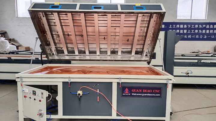 PVC Thermoforming - Membrane Vacuum Press Machine for Plywood