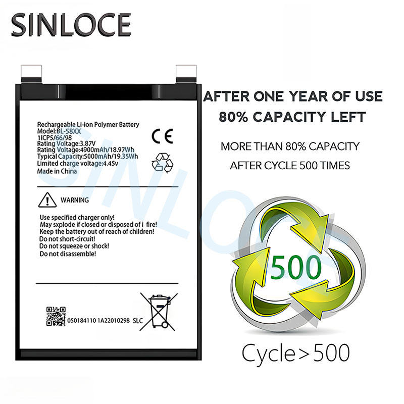 SINLOCE 5000mAh BL-49FT KD7 Rechargeable Battery for Tecno Spark 5 Pro ...