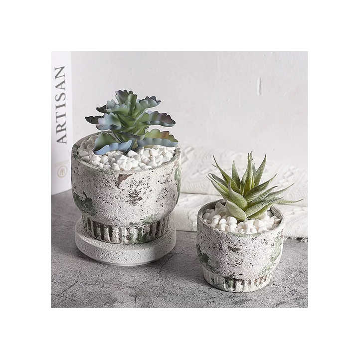 High Quality Indoor Outdoor Decor Handmade Ceramic Plant Pots Embossed ...