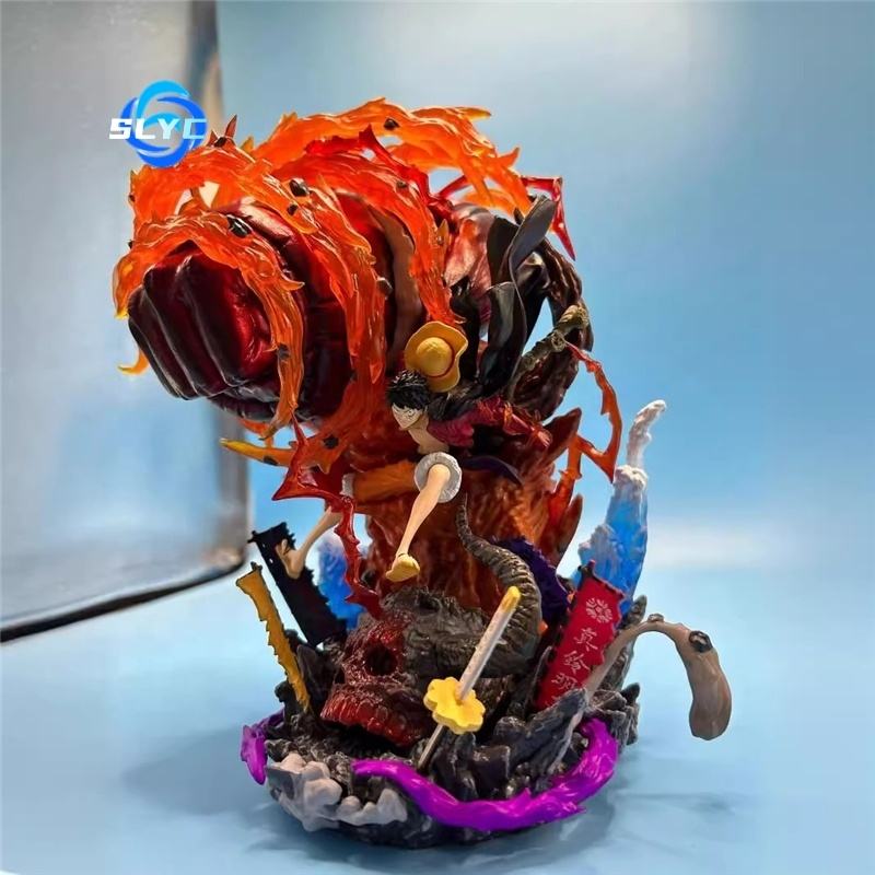 One Pieced Giant Fist Luffy Flame Punch GK Statue - Light Up