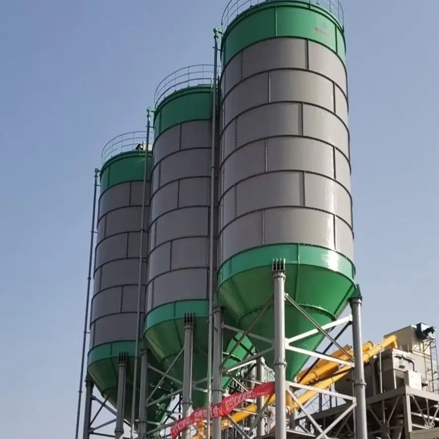 150 Ton Sheet Split Cement Silo Closed Structure Steel Plate Cement ...