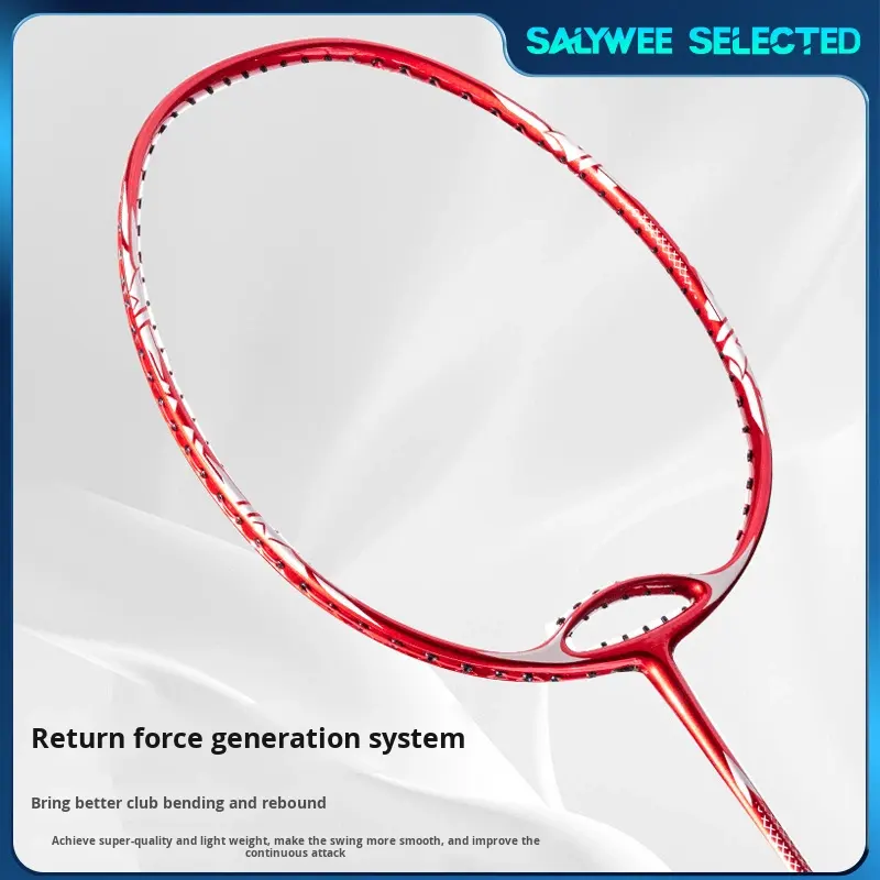 New Shaped Double Bridge Badminton Racket 4U High Rigidity Full Carbon ...