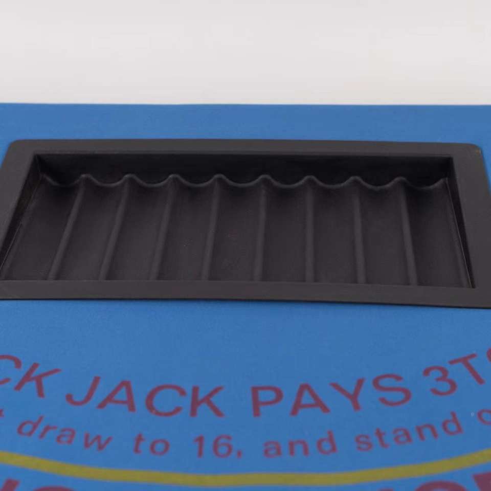 Deluxe Modern Half-Moon Blackjack Table Integrated Dealer Chip Tray ...