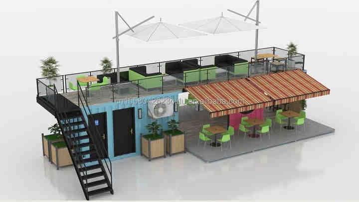 20ft 40ft Folding Container Cafe Restaurant Shipping Container Bar Cafe ...