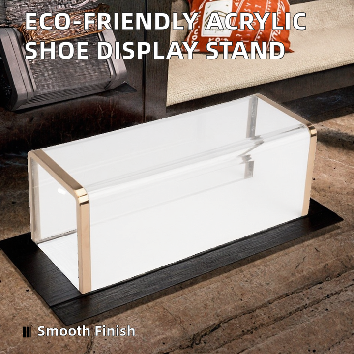 Modern Eco-Friendly Clear Acrylic Shoe Riser with Gold Edge High ...