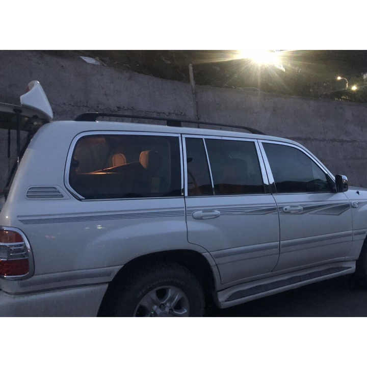 Stainless Steel Car Window Trims For Toyota Land Cruiser Lc100 1998 1999 2000 2001 2002 2003 ...