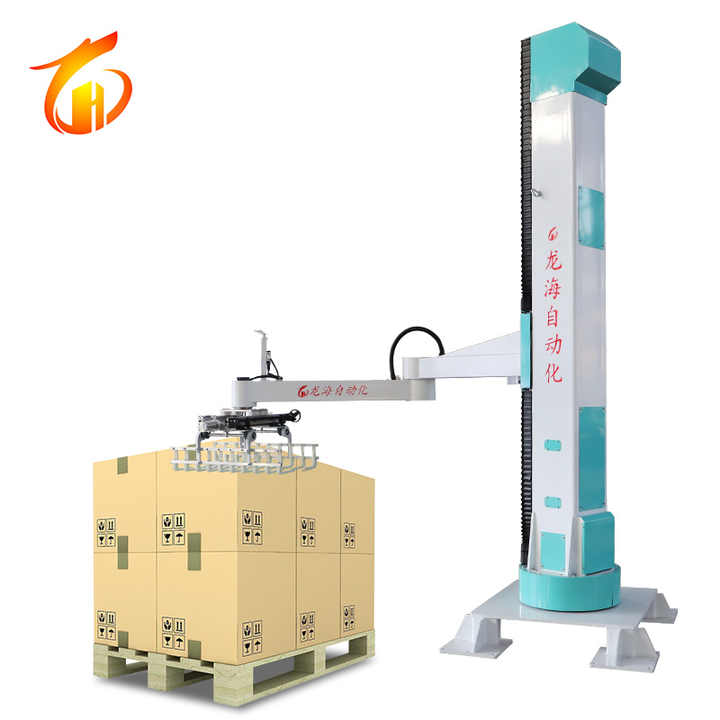 Automate 120kg Bags Stacker Packaging Carton Palletizing Column Robot Palletizer 1-10floors ...