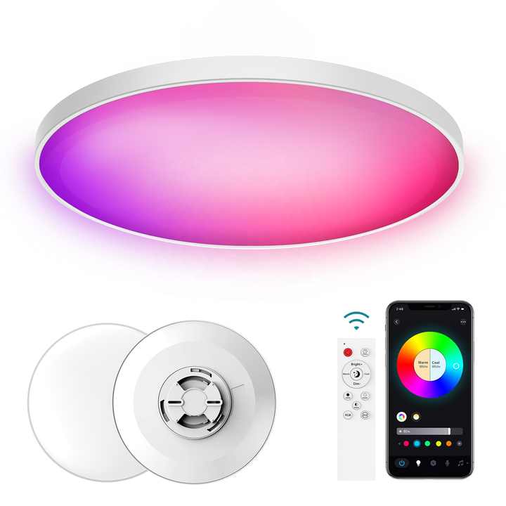 Modern smart home lighting WiFi APP remote voice control 300mm 30W CCT ...