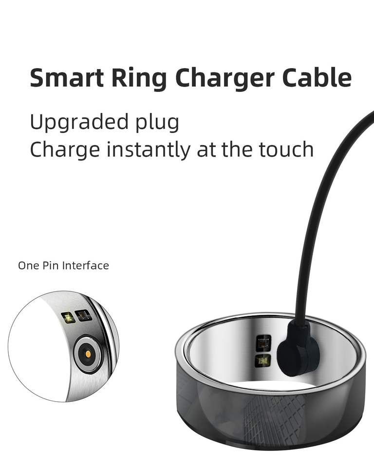 1-Pin Black Magnetic Charge Cable for Smart Ring Power Cables Product ...