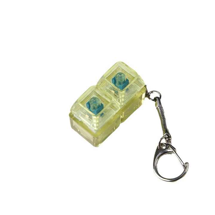 2-Keys Anti-Stress Finger Button Metal Keychain Cartoon Style ...