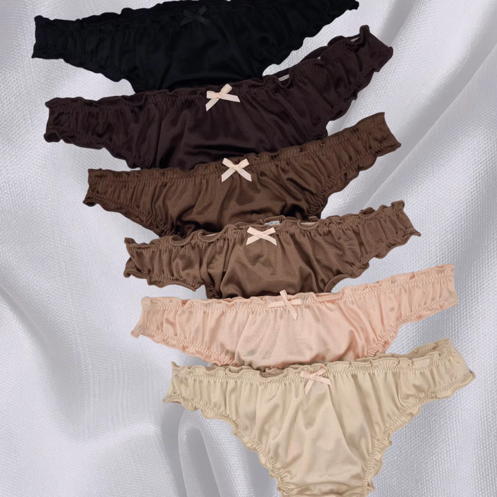 Sexy Low Rise Satin Underwear Quick Drying Sport Hipster Panties
