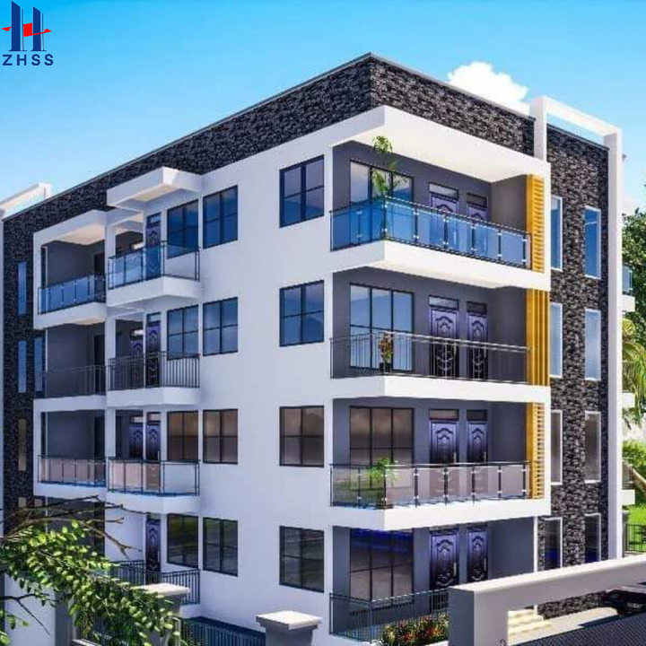 Structure Building Apartment Villa Building 4-5 Storey Large ...