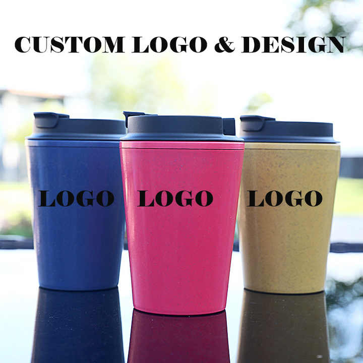 Custom LOGO 350ml 12oz Hot Cold Coffee Cup With Cap Portable Double ...