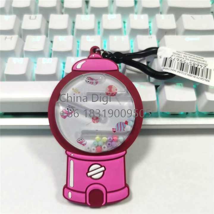 PVC Acrylic Transparent Mini Soda Can Bottle Keychain