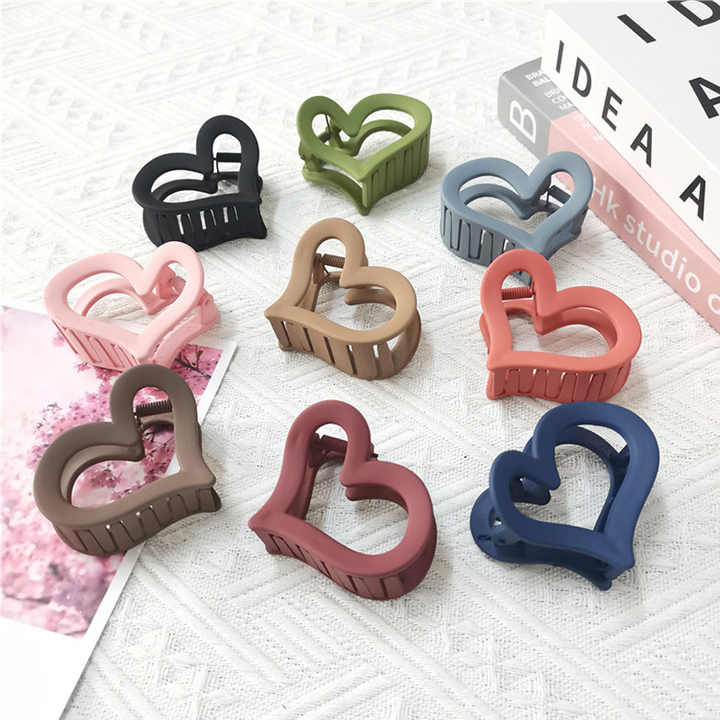 Hot Selling 6.5CM *5.5CM Heart-shaped Hair Grab for Women Macaron Claw ...