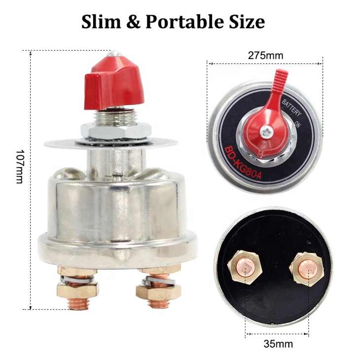 300A Red HandleMaster Battery Disconnect Switch 2 Post SPST Kill Switch ...