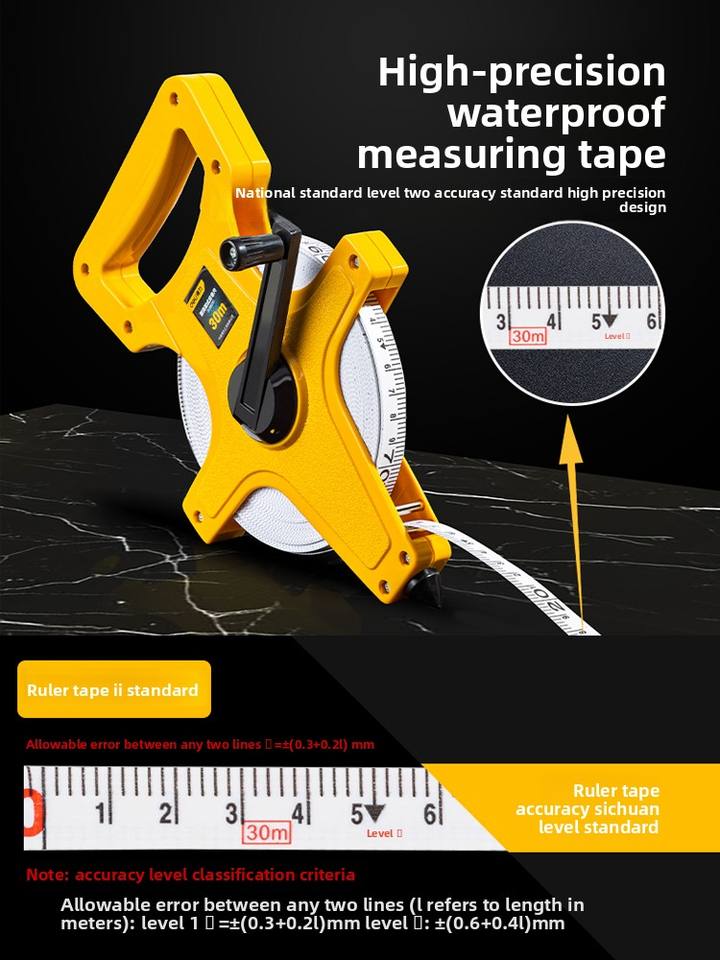 Deli Rolling Measuring Tape 30m 50m 100m Measuring Tool for ...