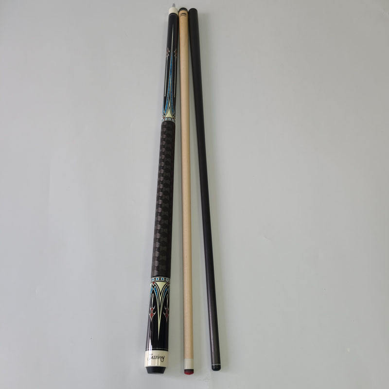 Jassinry 58inch 13mm Decal Designs Wood Pool Cue Set Two Axis Carbon ...