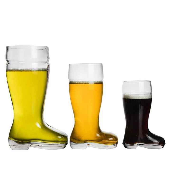 1 Liter Glass Das Boot Shape Glass Beer Mug Drinking Glasses Cups Beer ...