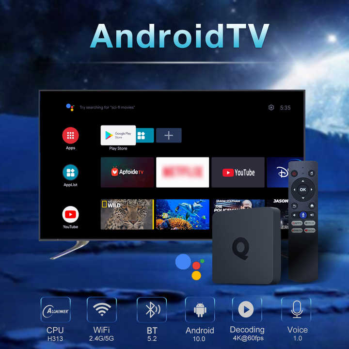 2023 Cheapest TV Box Android 10 Q1 ATV Allwinner H313