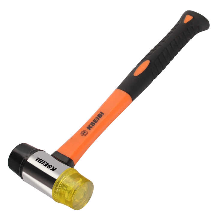 KSEIBI Two Way Rubber Mallet Rubber Hammer Hard Soft White Head ...