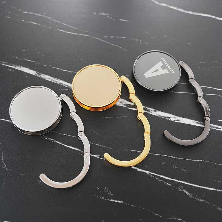 Round Shape Foldable Metal Bag Hanger Custom design Purse Hook in ...
