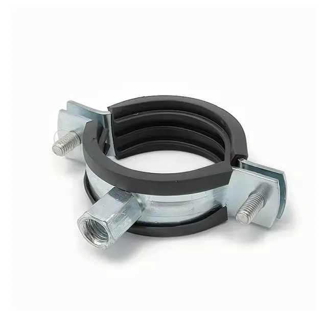 Galvanized Steel Quick Split Clamp - Rubber Lined Pipe Support Hanger