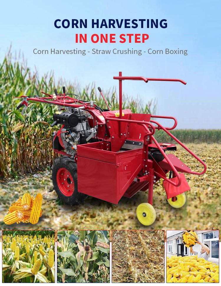 High Quality Mini Walking Tractor Mini Corn Harvester / Corn Harvester ...