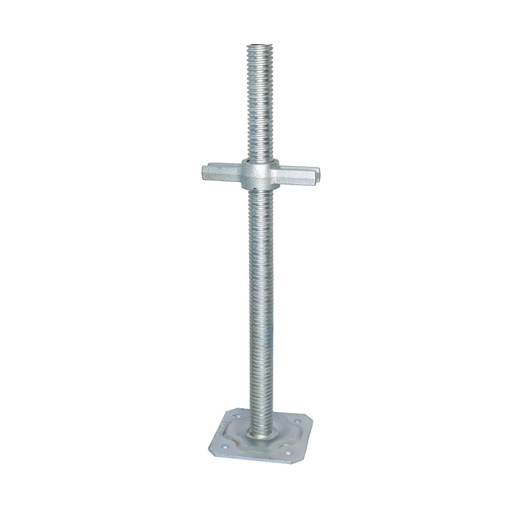 Leveling Screw Jacks - Hot Dip Galvanized Steel Scaffolding Support