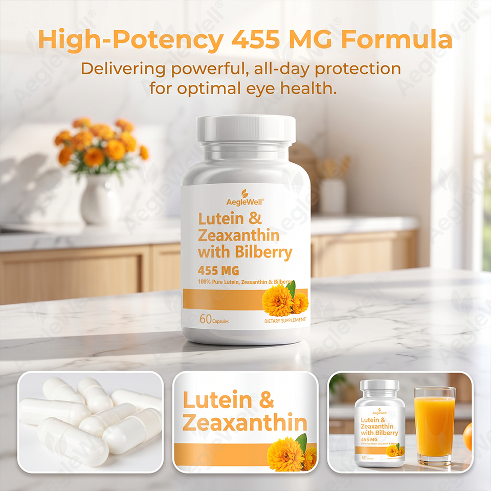 OEM ODM Lutein & Zeaxanthin with Bilberry 455mg Capsules, 60 Count ...