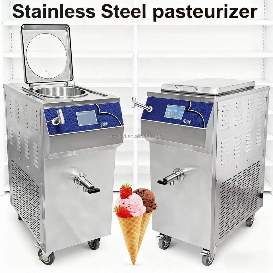 UHT 62L Commercial Pasteurizer Machine for Juice Fruit Juice Gelato ...