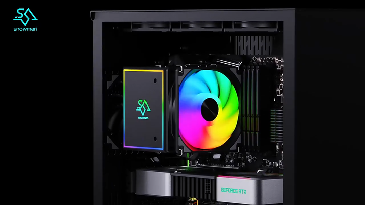 SNOWMAN New Launched ARGB Dual Tower CPU Cooler 6 Heat Pipes RAM ...