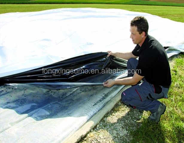 5 or 6 Mil Black & White Bunker Cover Silage Tarps Bunker Silo Cover ...