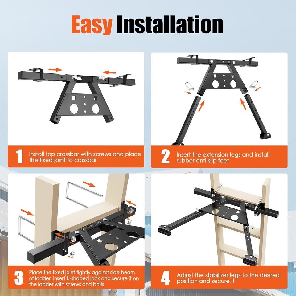 Modern Solid Wood Ladder Stabilizer with Hooks| Alibaba.com